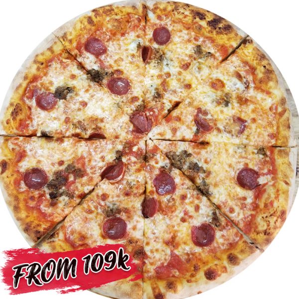 Pepperoni and Sausage Pizza – Jimmys